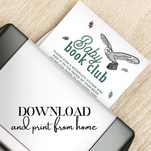 Woodland Baby Book Club Shower Activity Table Sign | Zazzle