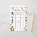 Woodland Baby Shower Bingo Cards | Zazzle