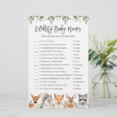 Woodland Baby Shower Celebrity Baby Names Game | Zazzle