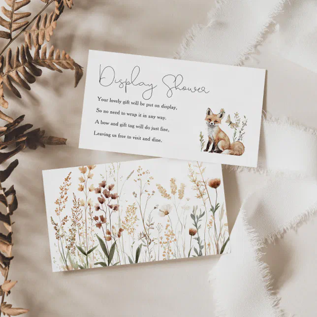 Woodland Baby Shower Display Shower Enclosure Card | Zazzle