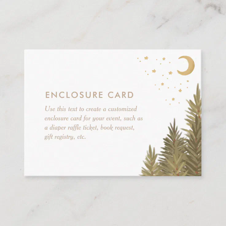 Woodland Baby Shower Display Shower Enclosure Card | Zazzle