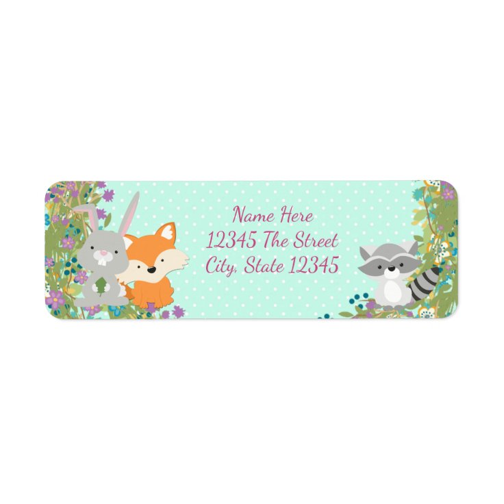 Woodland Baby Shower Return Address Labels | Zazzle