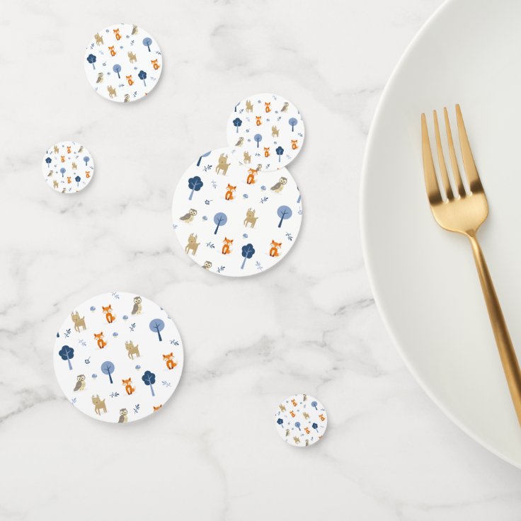 Woodland Baby Shower Table Confetti | Zazzle