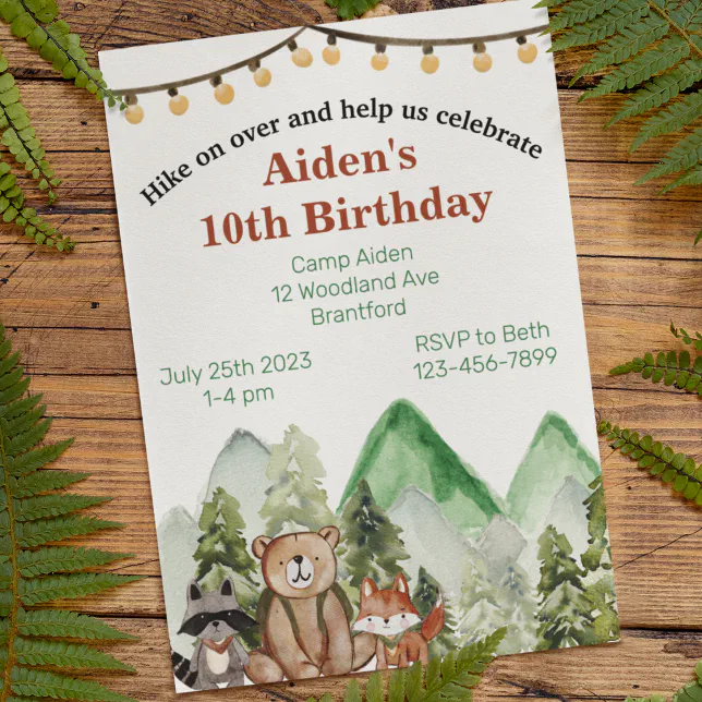 Woodland Birthday Invitation | Zazzle