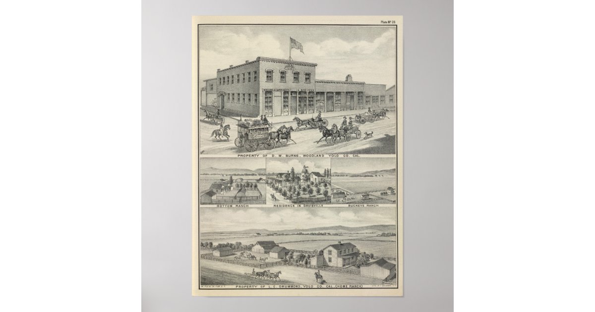 Woodland building, Yolo County farm Poster | Zazzle