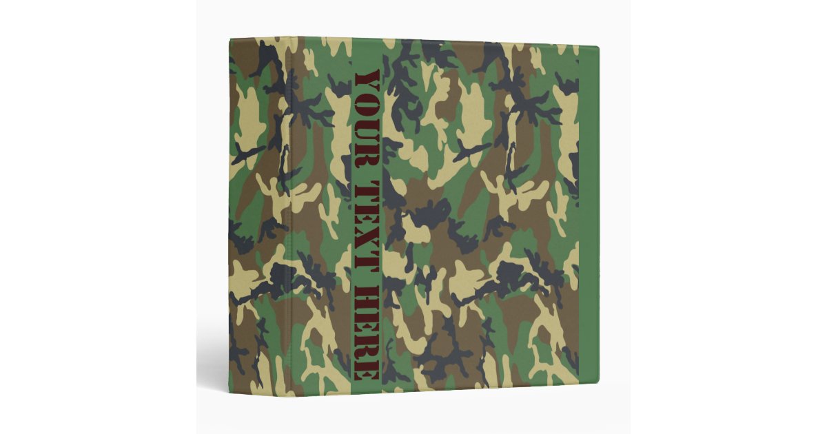 Woodland Camo Binder | Zazzle