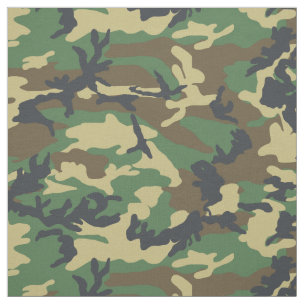 Woodland Camo Fabric | Zazzle