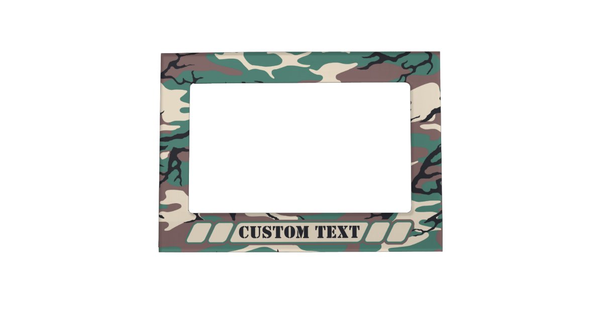 Woodland Camo Frame with Custom Title | Zazzle