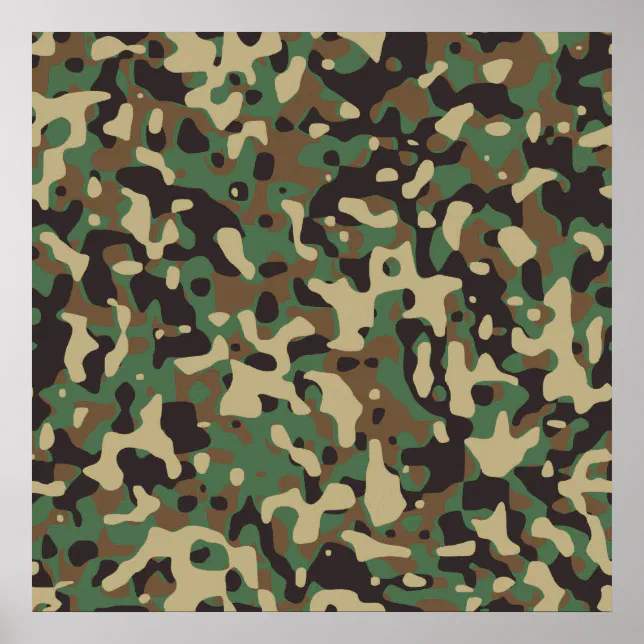 Woodland Camo Poster | Zazzle