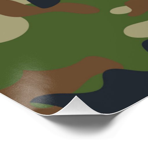 Woodland Camo Poster | Zazzle