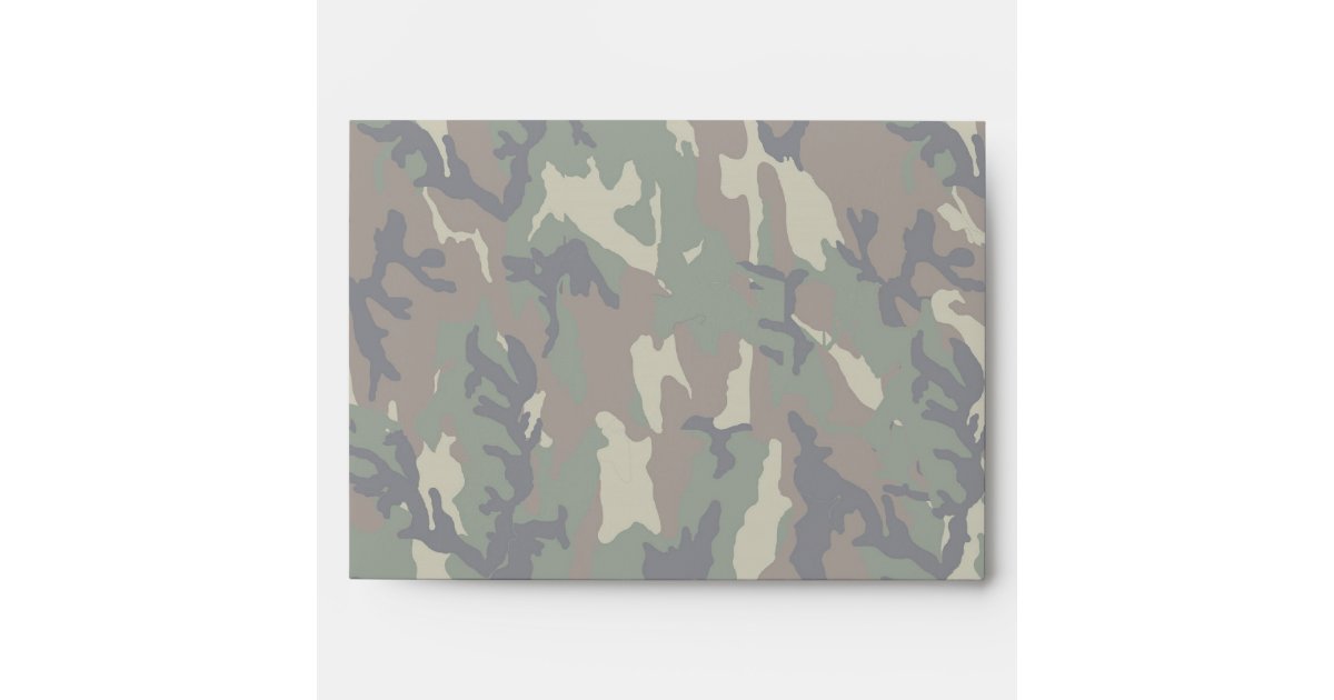 Woodland Camouflage Background Lightened Envelope | Zazzle