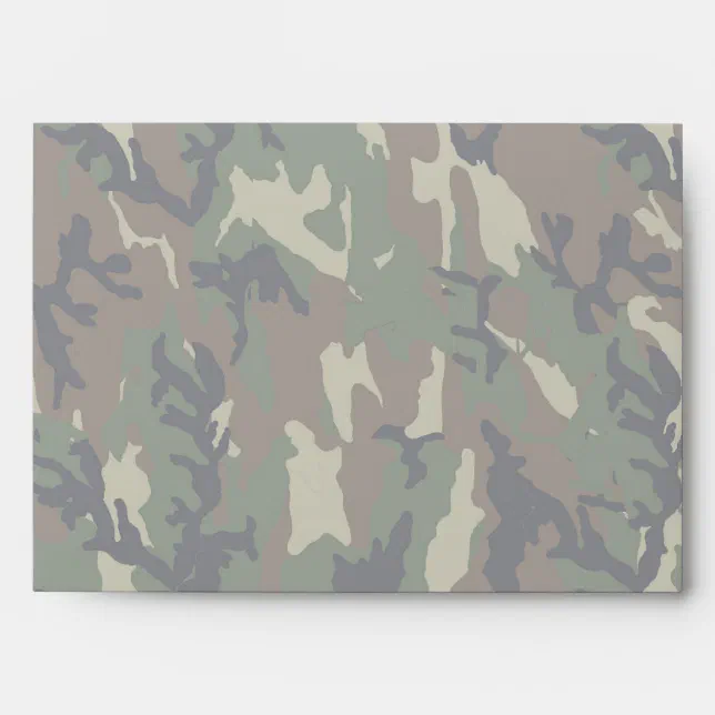 Woodland Camouflage Background Lightened Envelope | Zazzle