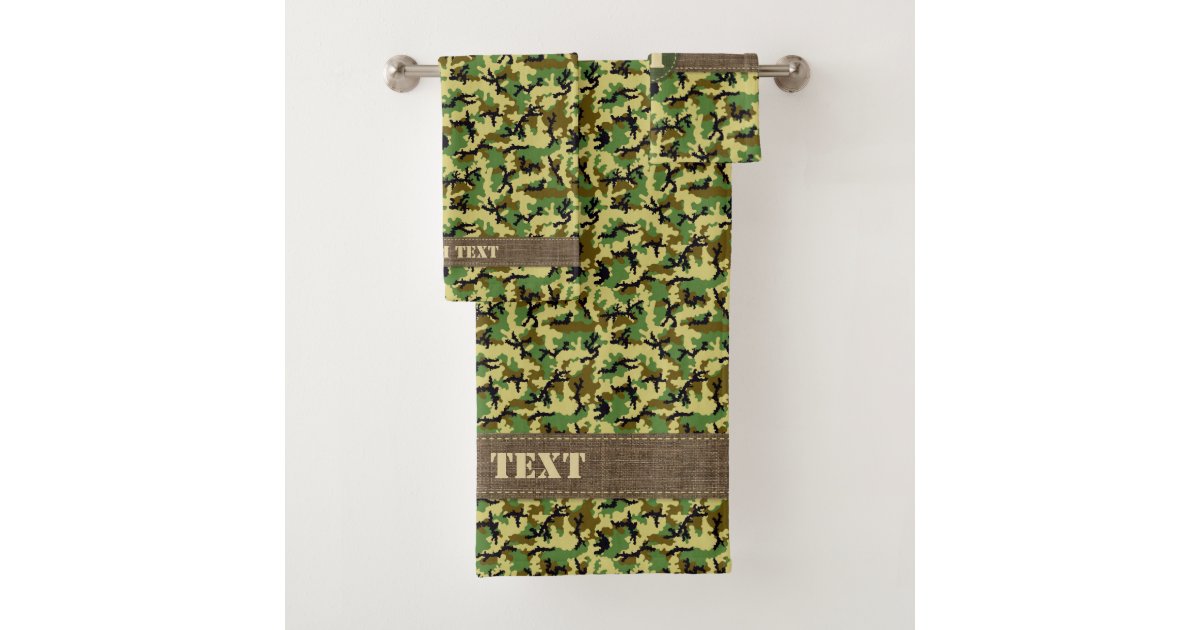 Woodland Camouflage Bath Towel Set | Zazzle