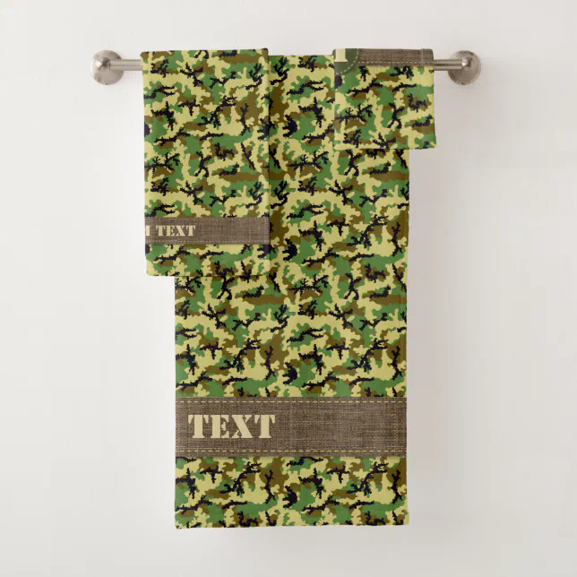 Woodland Camouflage Bath Towel Set | Zazzle