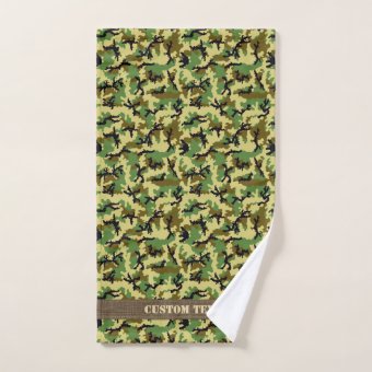 Woodland Camouflage Bath Towel Set | Zazzle
