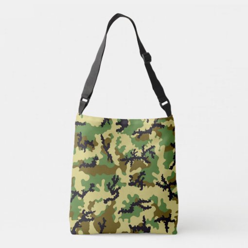Woodland camouflage crossbody bag | Zazzle