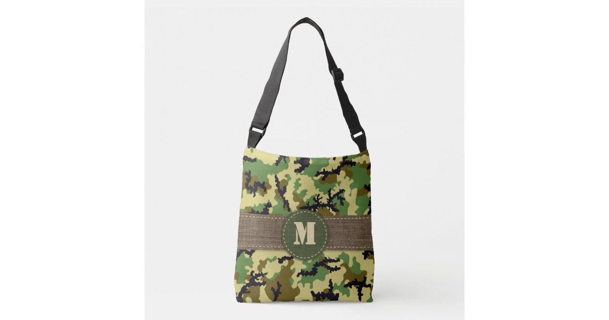 Woodland camouflage crossbody bag | Zazzle