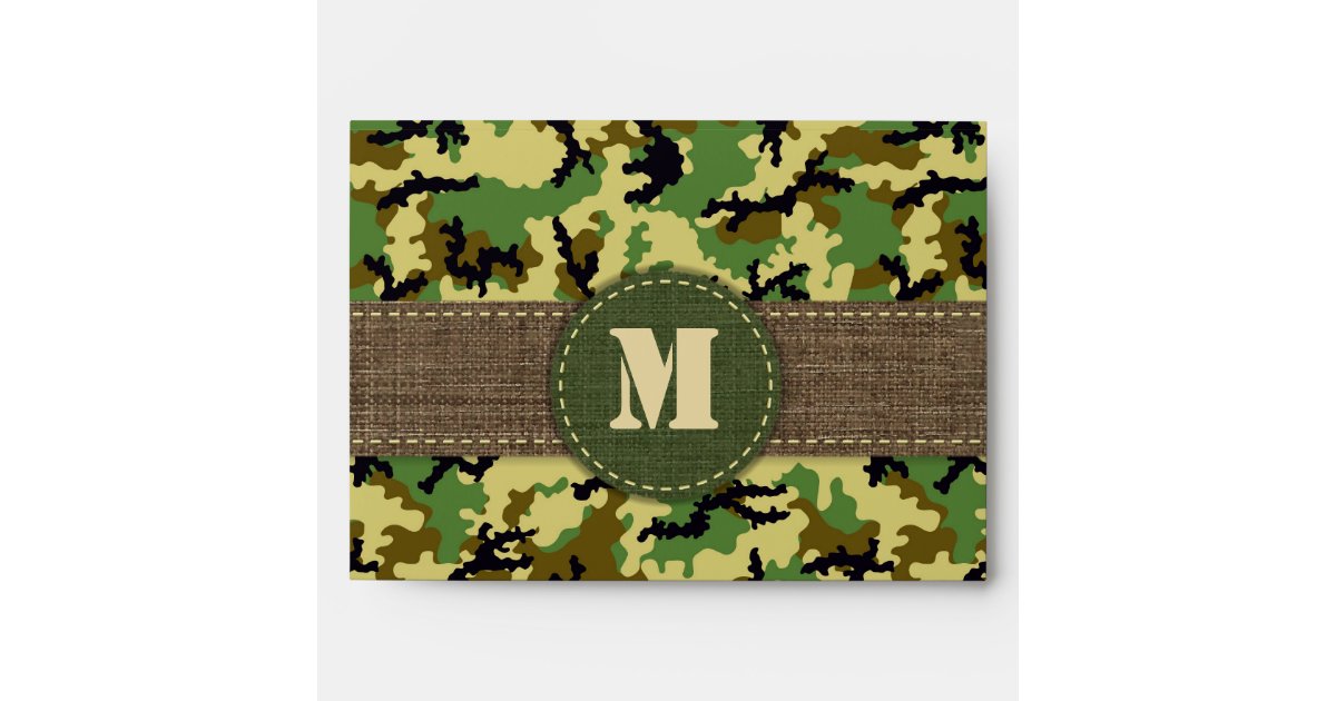 Woodland camouflage envelope | Zazzle