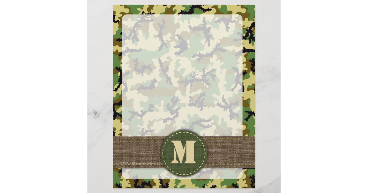 Woodland camouflage flyer | Zazzle