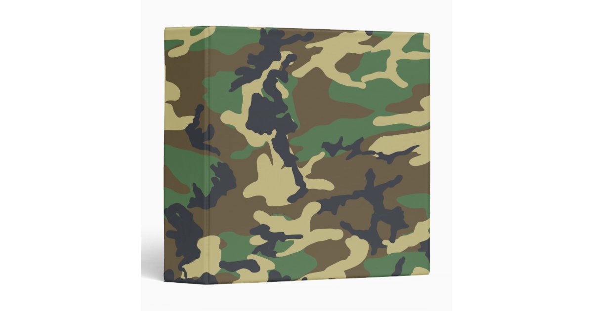 Woodland Camouflage pattern Binder | Zazzle