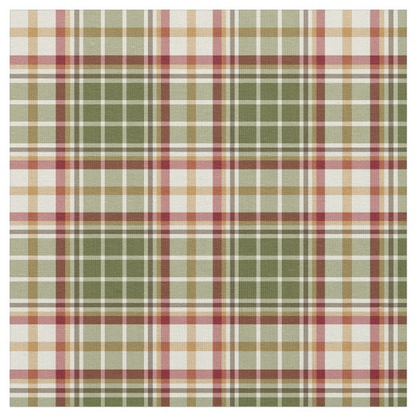 Dark Green and Maroon Christmas Plaid Pattern Fabric | Zazzle