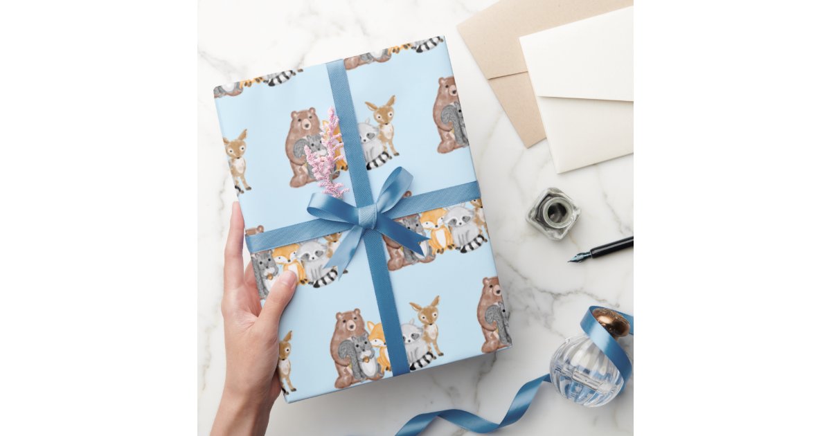Woodland Creatures Forest Animals Wrapping Paper | Zazzle