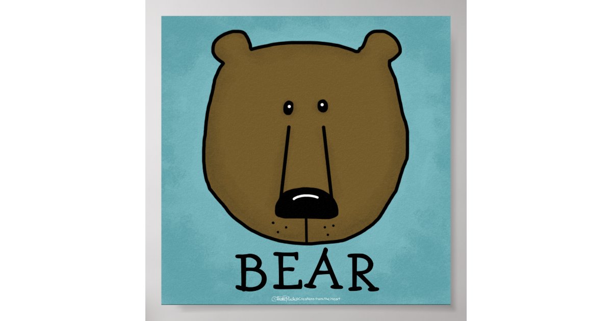 Woodland Critters-Best Forest Friends-Bear Poster | Zazzle