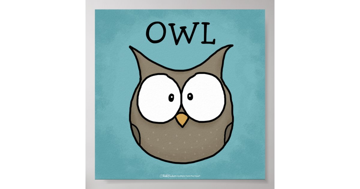 Woodland Critters-Best Forest Friends-Owl Poster | Zazzle
