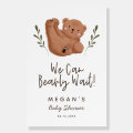 Woodland Cub Bear Baby Shower Welcome Sign | Zazzle