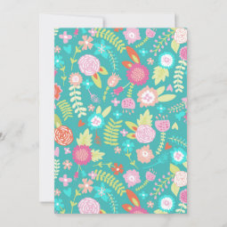 Woodland Deer & Fox Baby Shower Invitation Girl | Zazzle