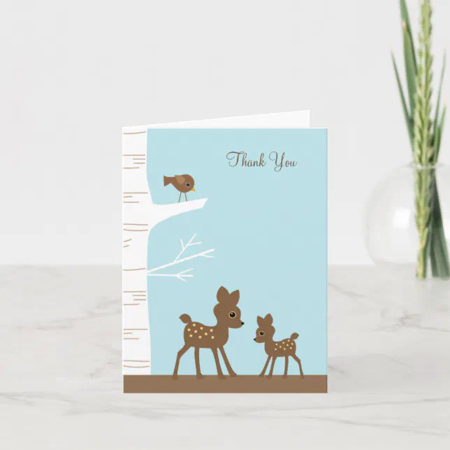 Woodland Deer Note Cards | Zazzle