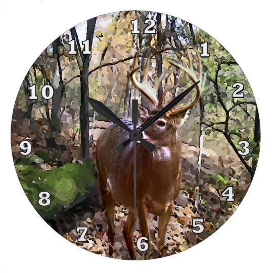 Woodland Deer Wall Clock | Zazzle.com
