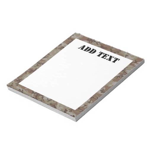 Woodland Desert Military Camouflage Notepad | Zazzle