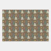 Woodland Earth Tones Patterns Holiday Wrapping Paper Sheets | Zazzle