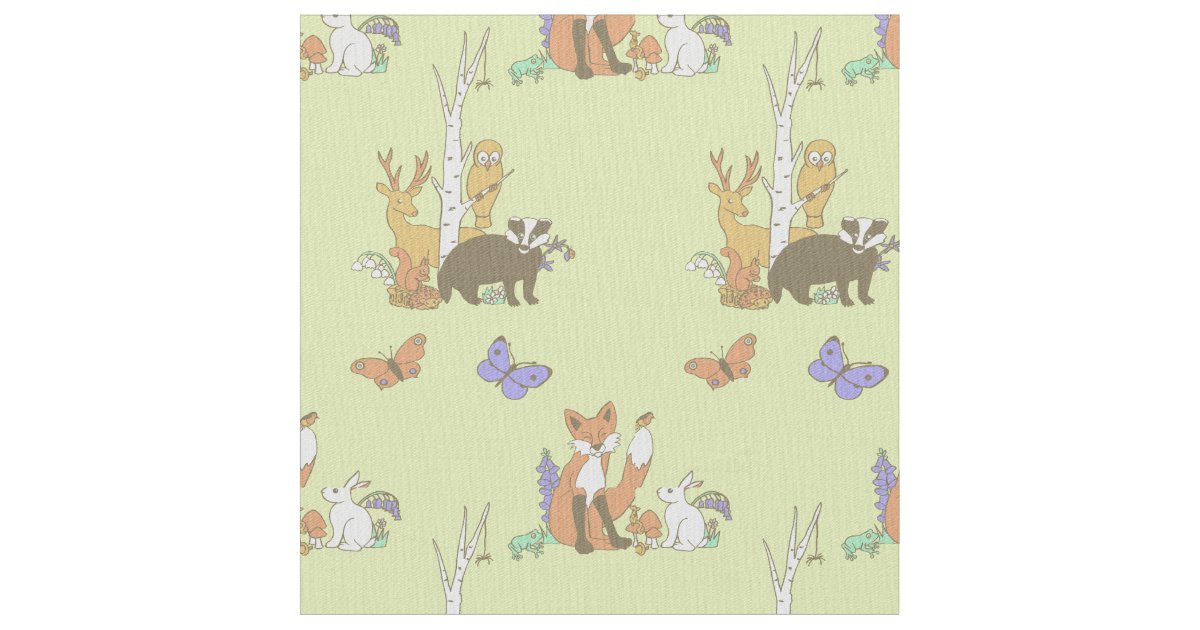 Woodland Fabric | Zazzle