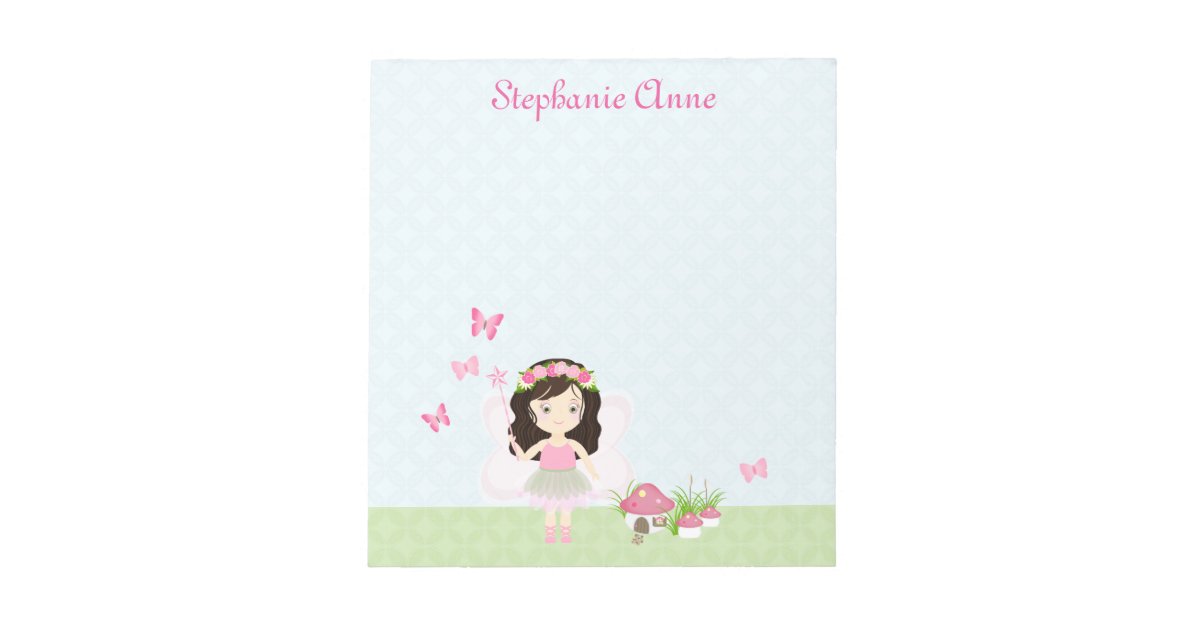 Woodland Fairy Princess Notepad | Zazzle