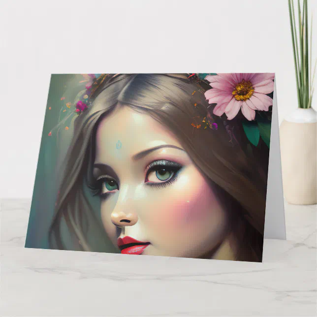 Woodland Fantasy Sprite Thank You Card | Zazzle