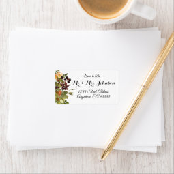 Woodland floral Large Address Labels | Zazzle