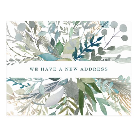 Woodland Foliage | Change of Address Announcement Postcard | Zazzle.com