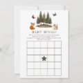 Woodland Forest Animals Baby Shower Bingo Game Invitation | Zazzle