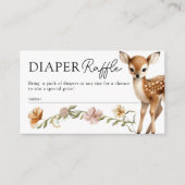 Woodland Forest Animals Diaper Raffle Baby Shower Enclosure Card | Zazzle