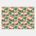Woodland Forest Animals Fox Floral Kids Birthday Wrapping Paper Sheets ...