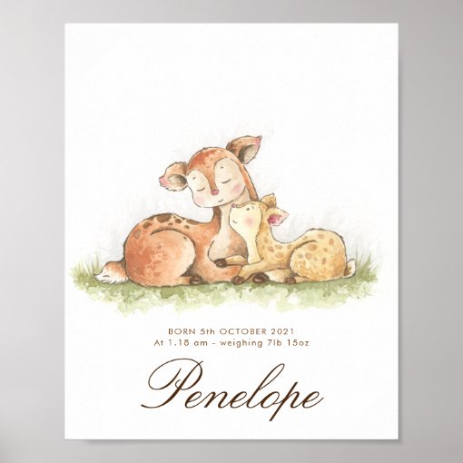 Woodland Forest baby name sign nursery art | Zazzle
