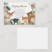 Woodland Forest Creatures Unwrapped Display Shower Enclosure Card | Zazzle