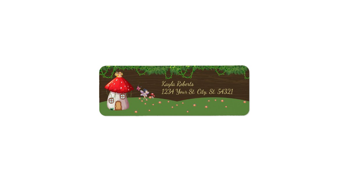 Woodland Forest, Fairy Birthday Label | Zazzle