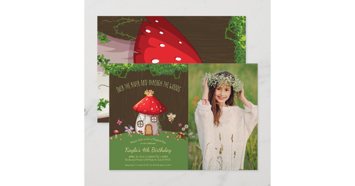 Woodland Forest, Fairy, Photo Invitations | Zazzle