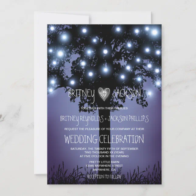 Woodland Forest Rustic Tree Wedding Invitations | Zazzle