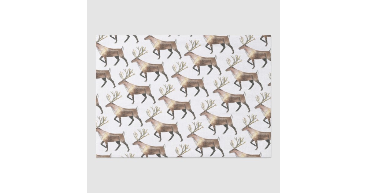 Woodland Forest Stag Reindeer Tissue Paper | Zazzle