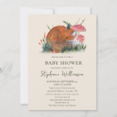 Woodland Fox Autumn Baby Shower | Cottage Core Invitation | Zazzle