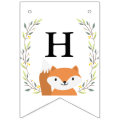 Woodland Fox Baby Shower Bunting Flags | Zazzle